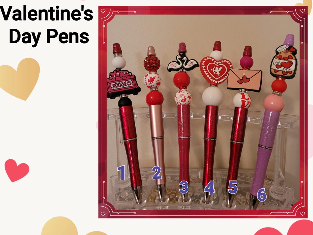 Beaded Valentines Day Pens - Etsy