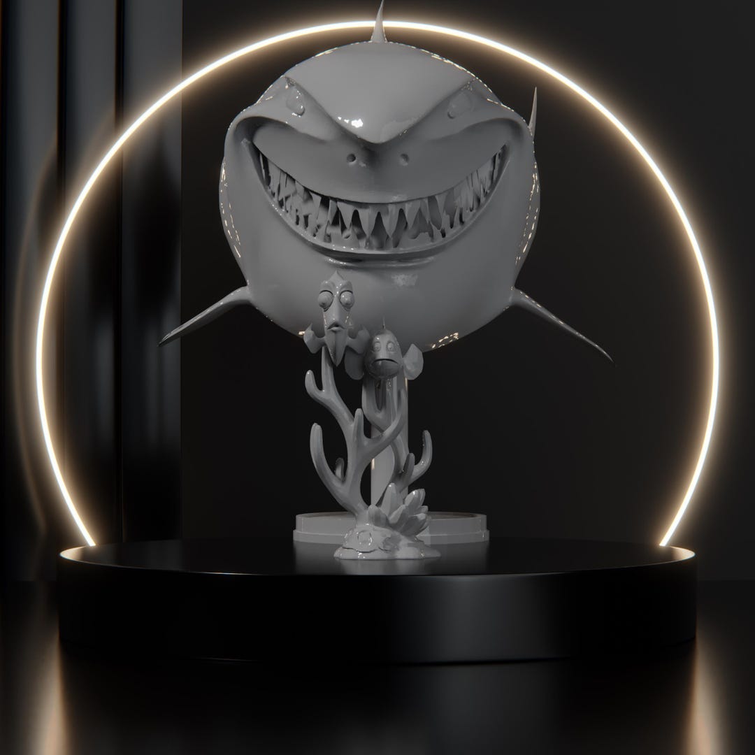 STL File - Nemo and Dory With Shark Figure - Cutted (digital Download ...