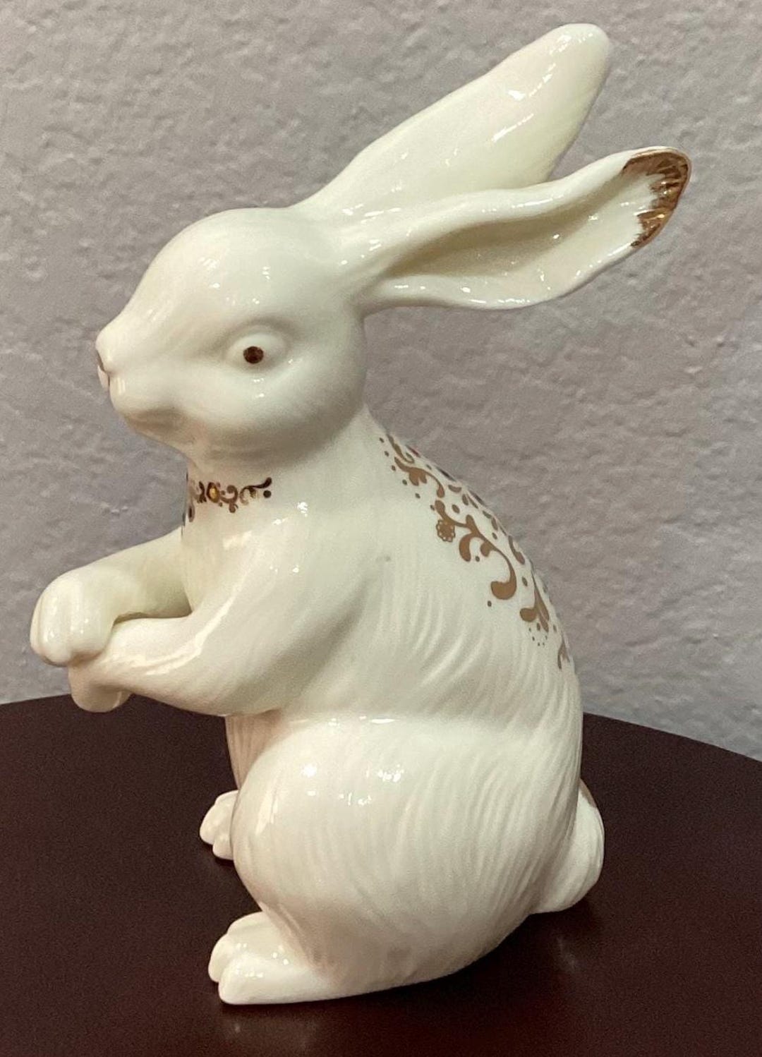 Porcelain Bunny Rabbit by "formalities, Baum" Cream With Gold Details ...