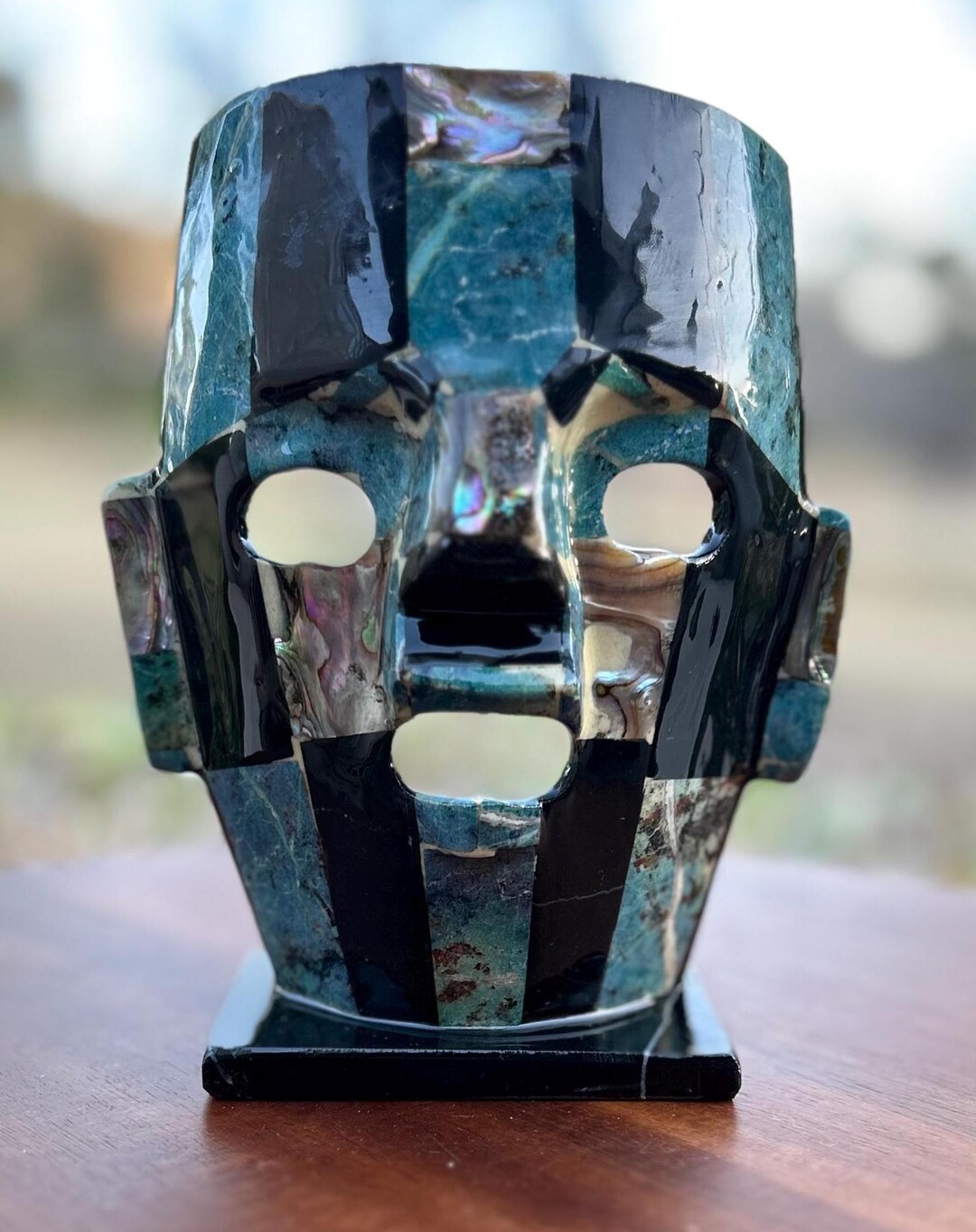 Aztec Burial Death Mask Ancient Cultural Replica Made From Precious ...