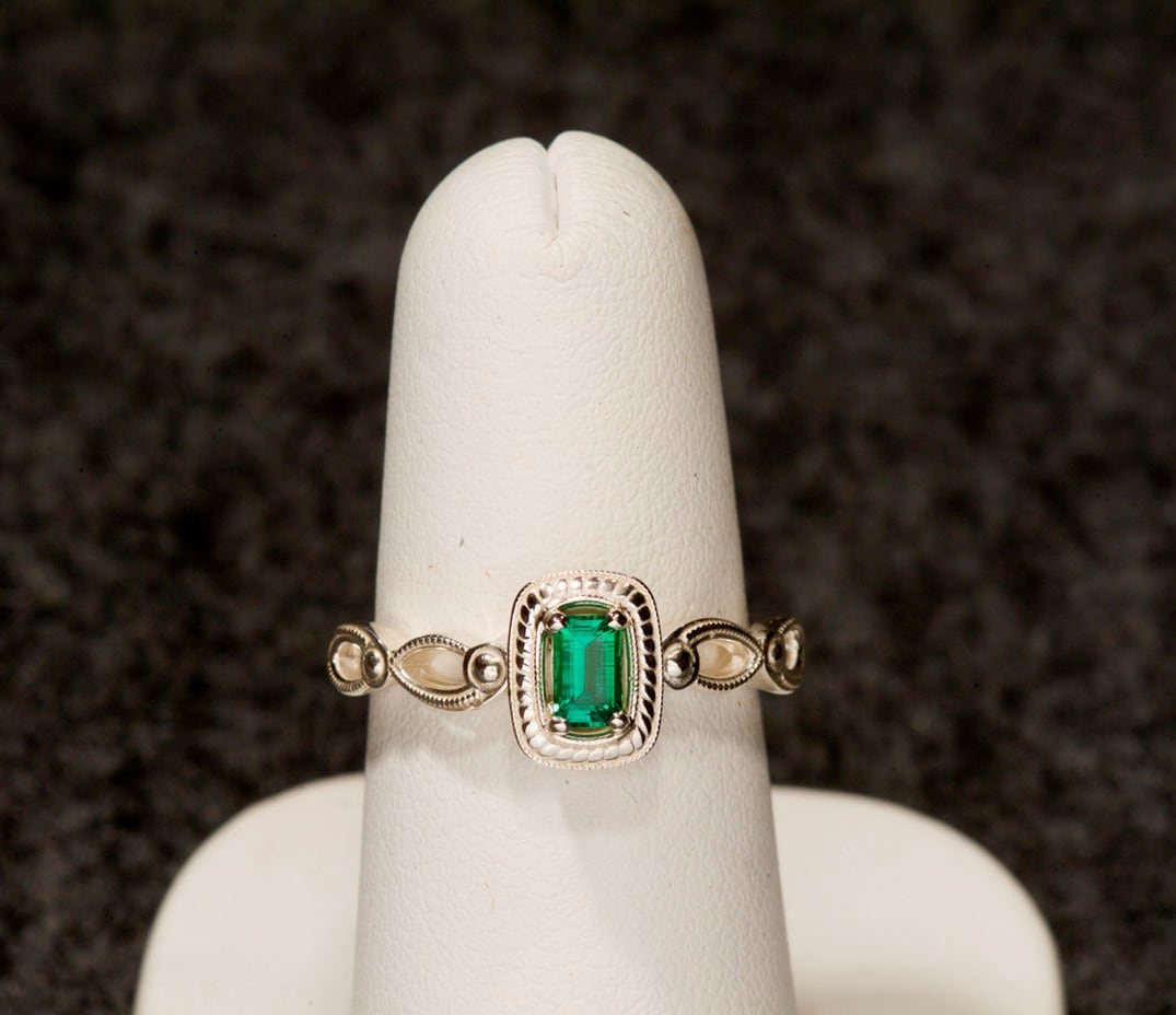 Emerald Engagement Ring Emerald Cut Engagement Ring Promise - Etsy