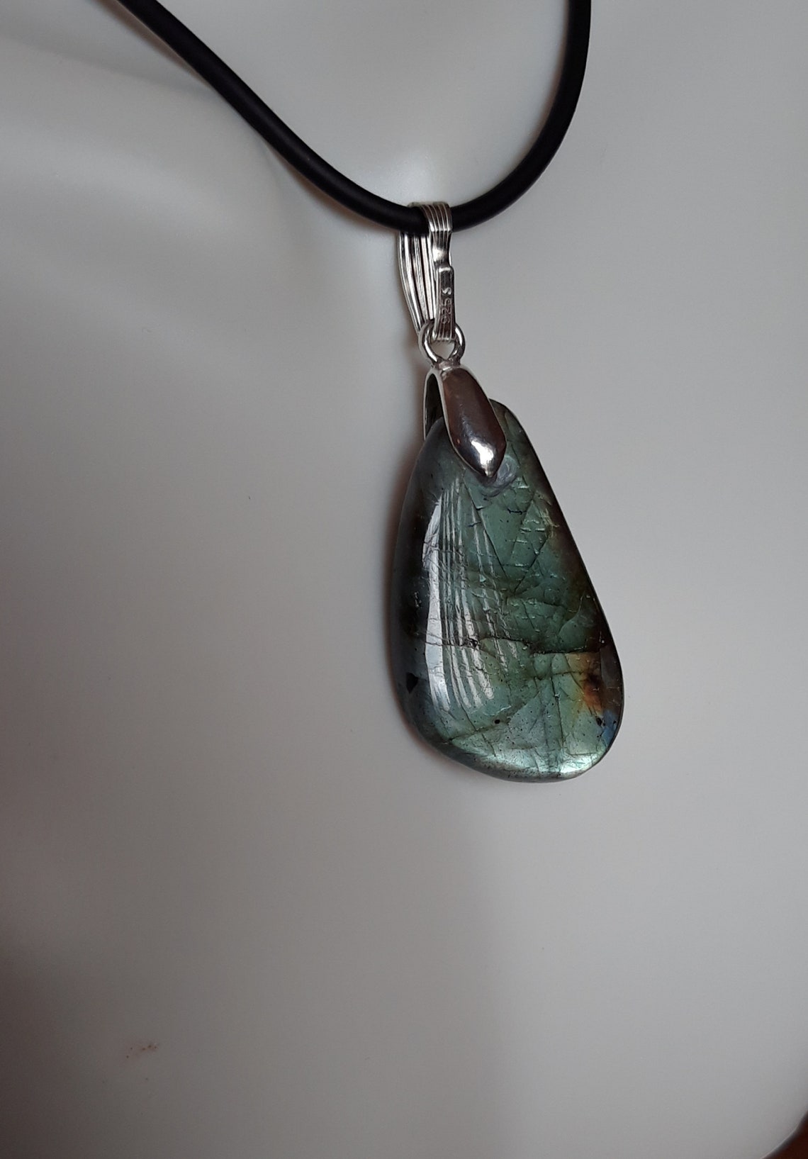 Spectrolite Labradorite Necklace, Custom Gemstone Necklace, Best Friend ...