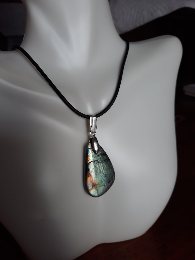 Spectrolite Labradorite Necklace, Custom Gemstone Necklace, Best Friend ...