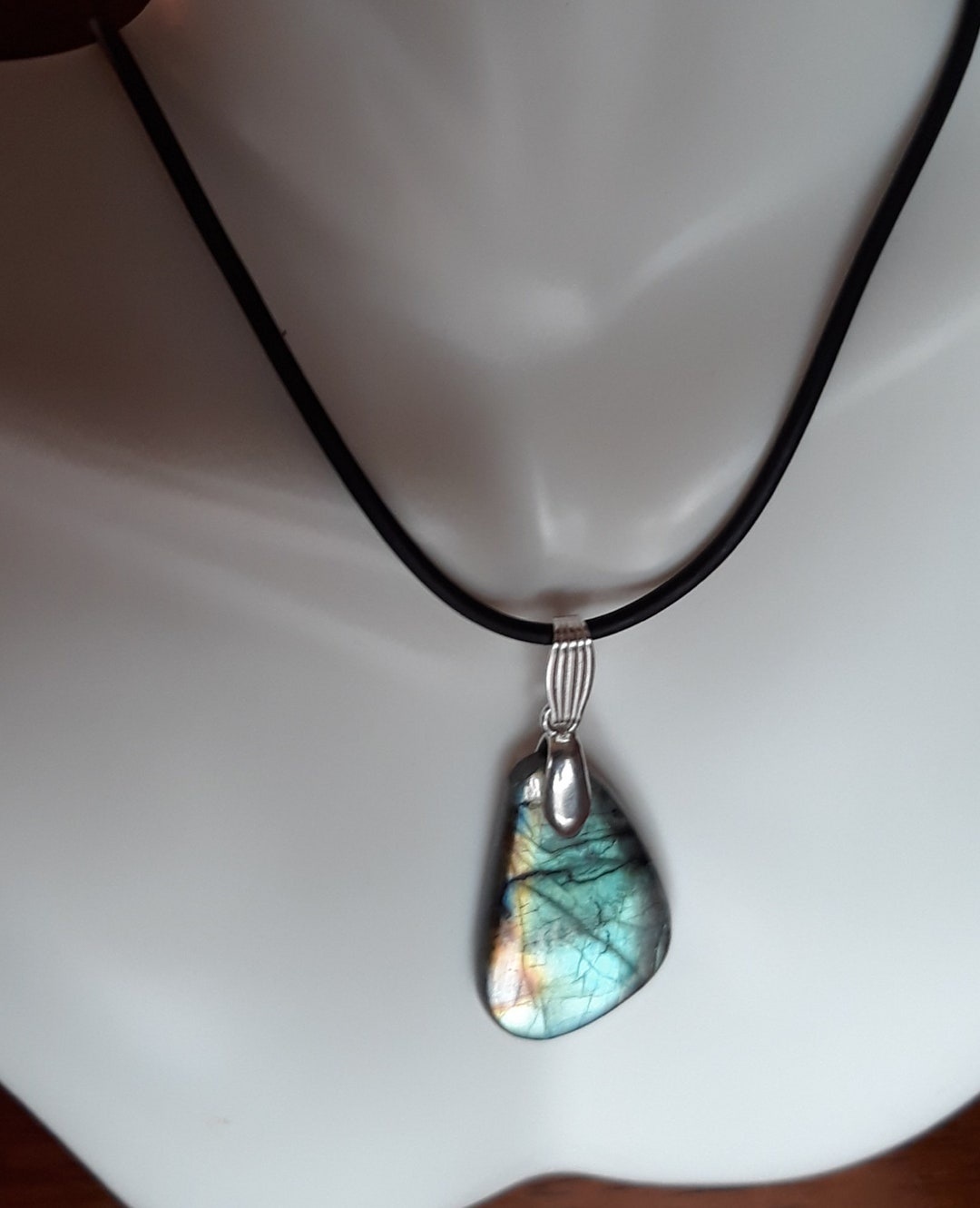 Spectrolite Labradorite Necklace, Custom Gemstone Necklace, Best Friend ...