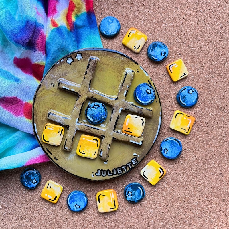 Clay Tic Tac Toe Board - Etsy Clay Tic Tac Toe Board - Etsy
