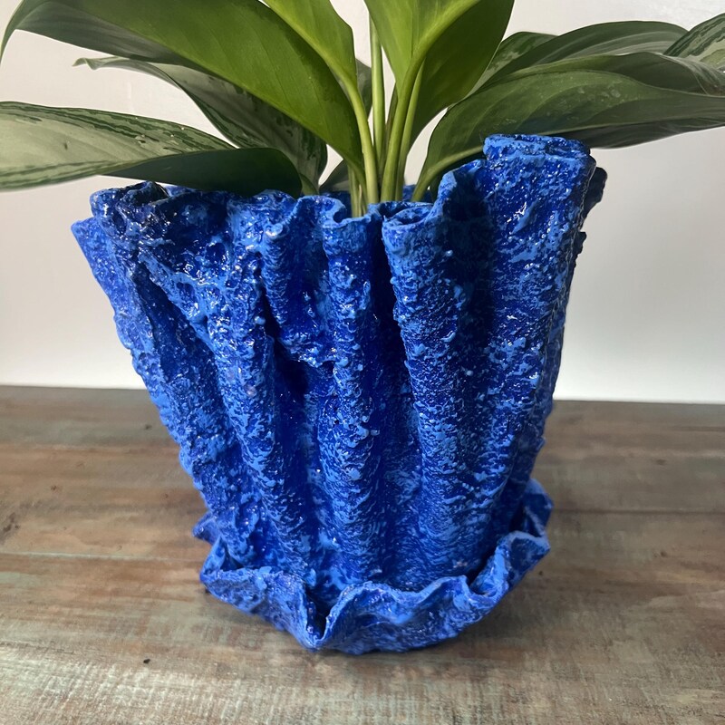 Cobalt Blue Garden Pot - Etsy