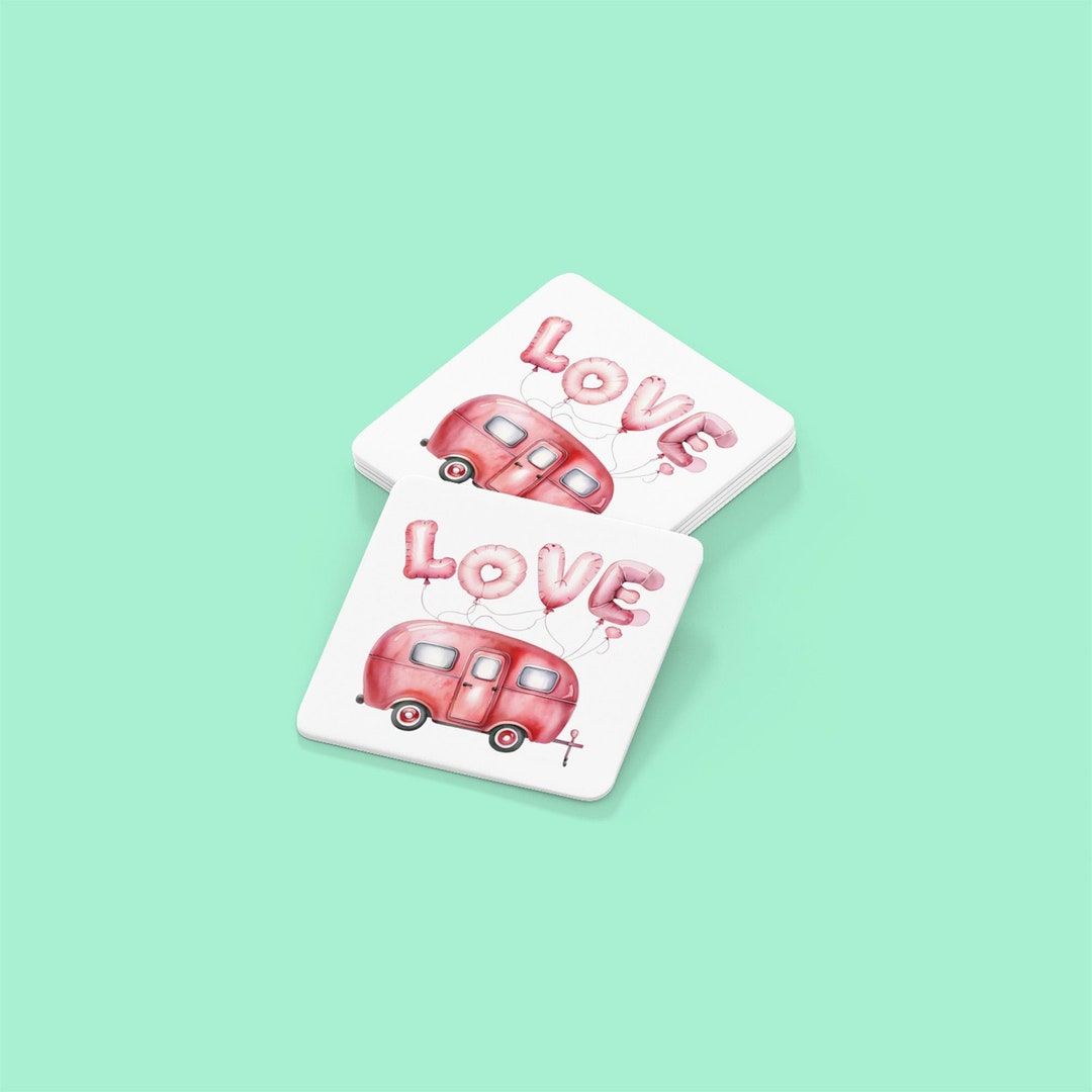 Caravan Coaster Square Love My Caravan Design A Charming Touch for Your ...