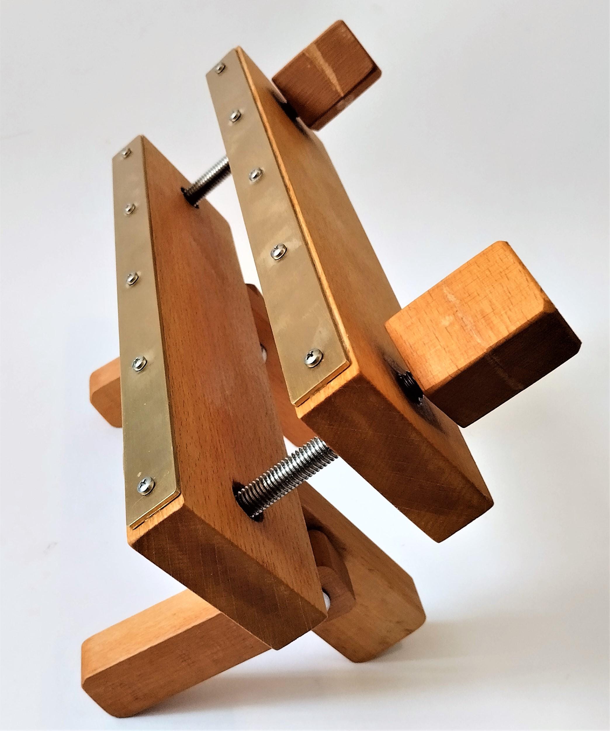 Bookbinding Press With Brass Edges: Adjustable Beech Wood Gluing Press ...