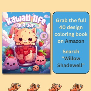 Kawaii Jar Printable Colouring Pages | Set Two 20 Pages | Instant ...