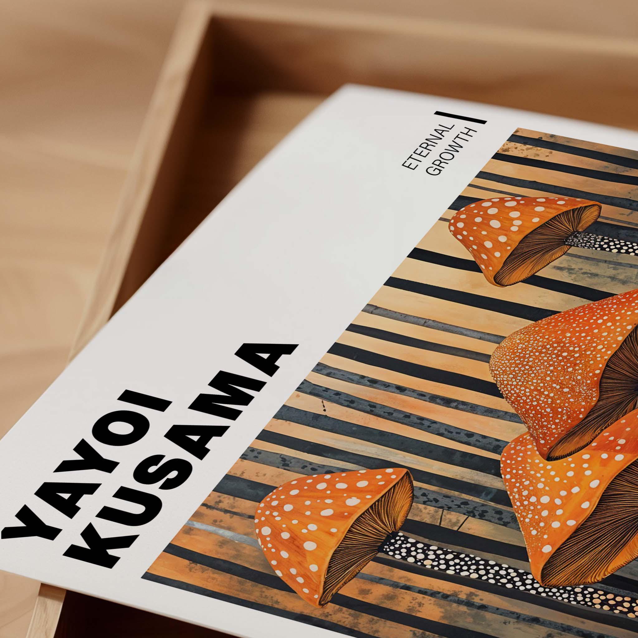 Yayoi Kusama Inspired Mushroom Poster – Eternal Growth Psychedelic ...