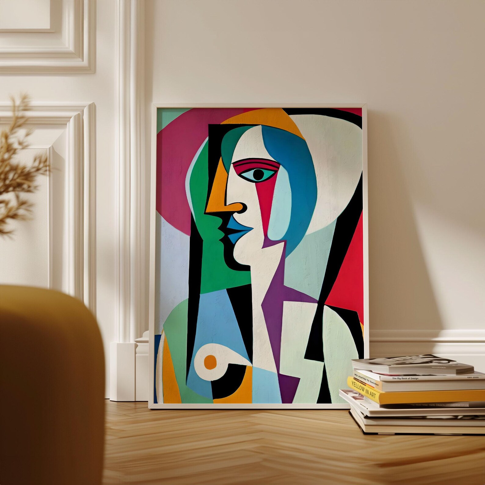 Pablo Picasso Colorful Cubist Portrait Digital Poster – Abstract ...