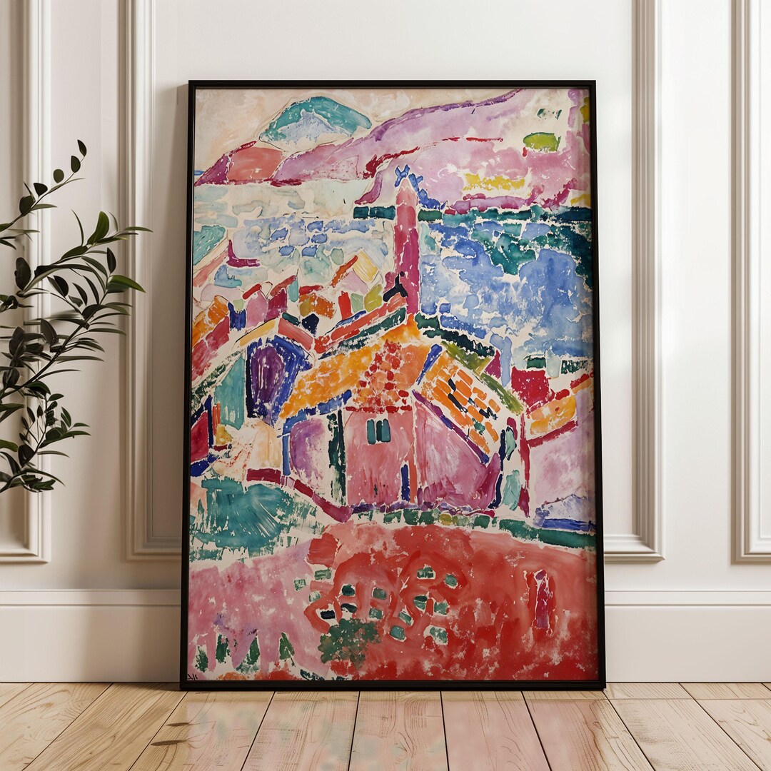 Henri Matisse Fauvist Village Digital Poster – Colorful Coastal ...