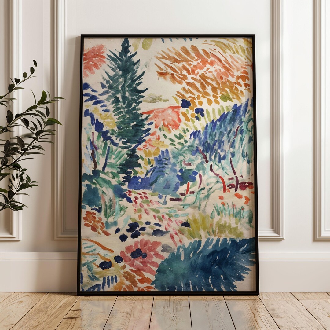 Henri Matisse Landscape Poster – Abstract Watercolor Brush Art Print ...