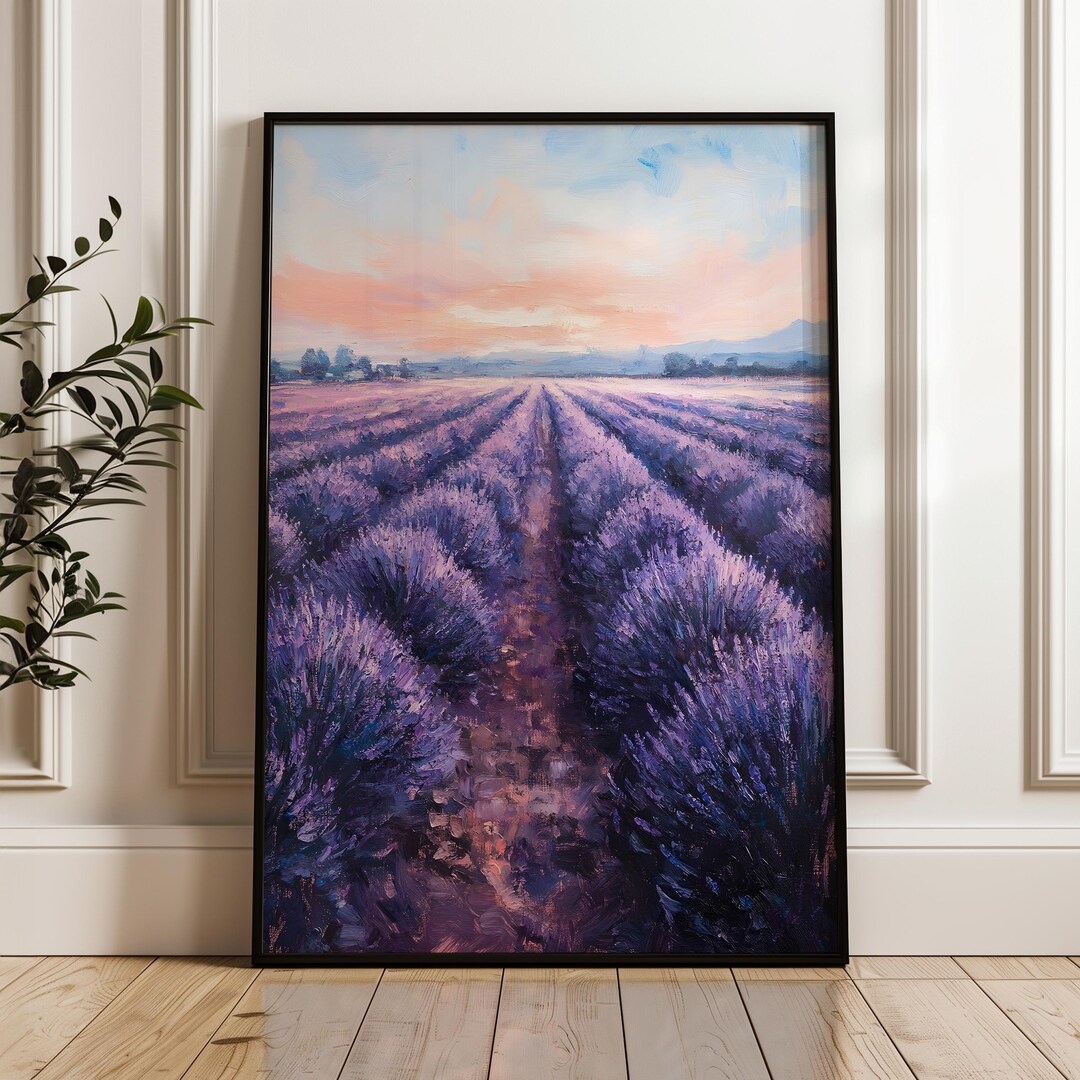 Claude Monet Lavender Field Digital Poster – Impressionist Floral ...