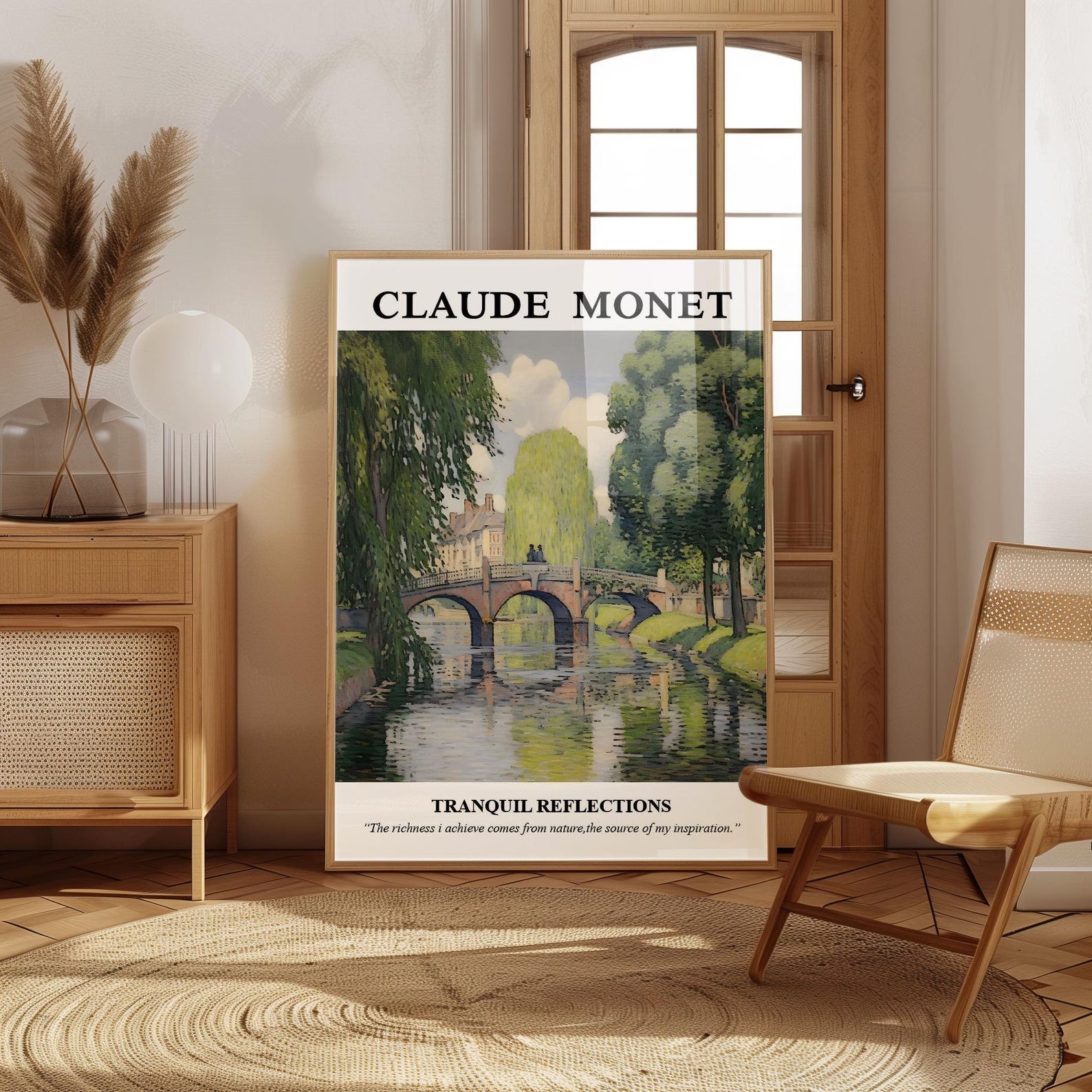 Claude Monet Wall Art Impressionist Print Water Reflection Poster ...