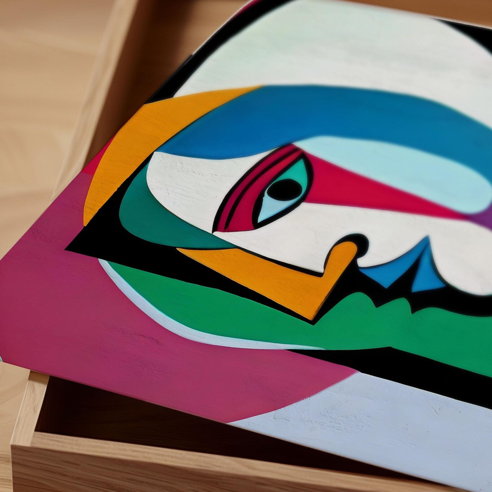 Pablo Picasso Colorful Cubist Portrait Digital Poster – Abstract ...