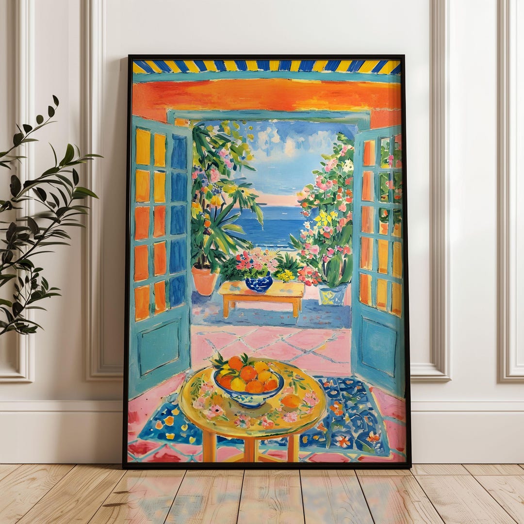 Henri Matisse Fruit Table Poster – Colorful Open Door Digital Print ...