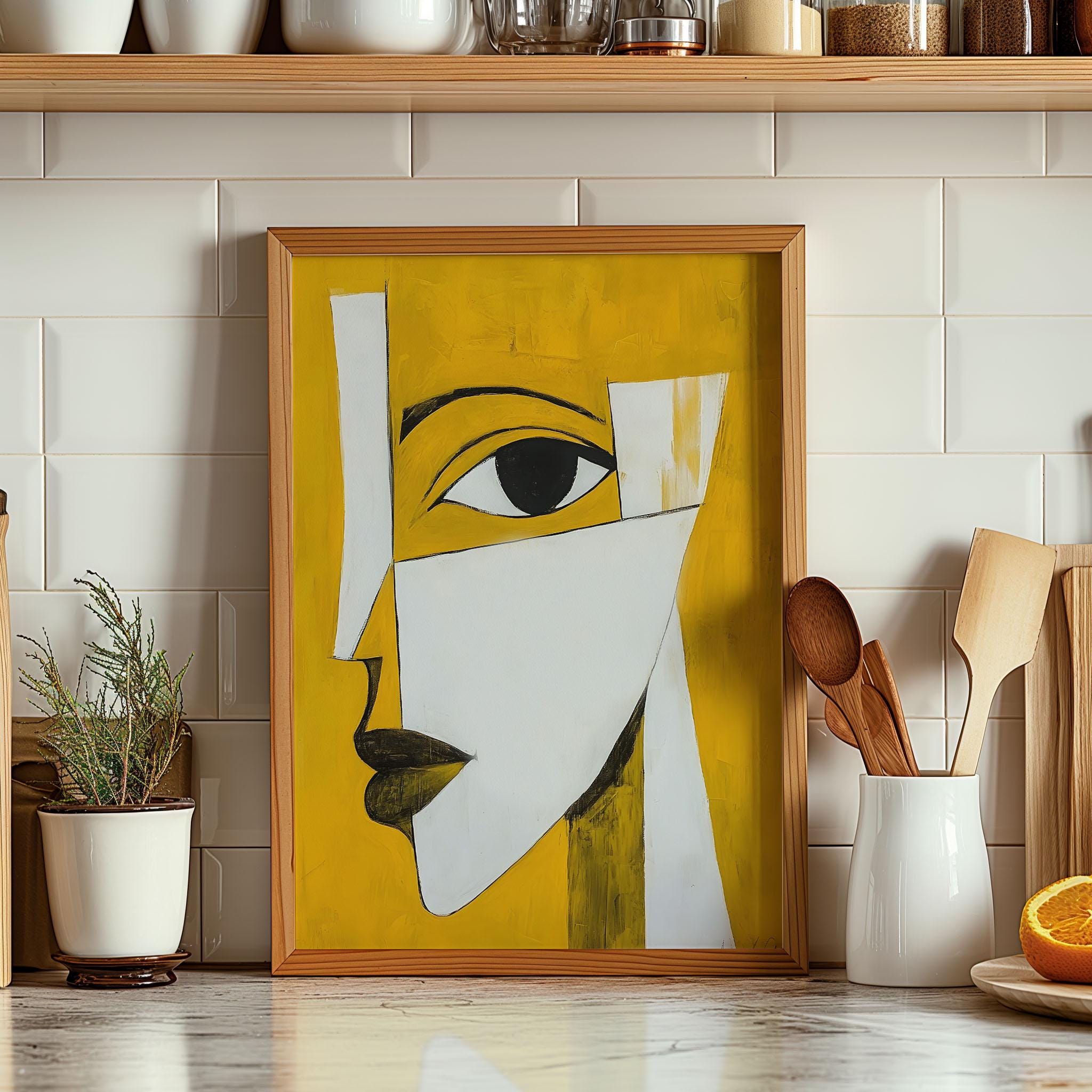 Pablo Picasso Abstract Face Digital Poster – Cubist Wall Art Printable ...