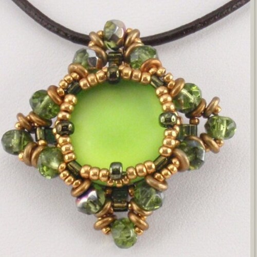 Beading Tutorial & Pattern Pendant Beadwork Tutorial Beaded | Etsy