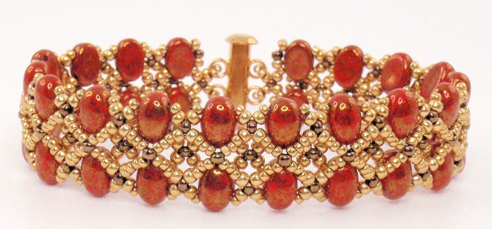 Beading Tutorial for Castle Stronghold Bracelet Beading | Etsy