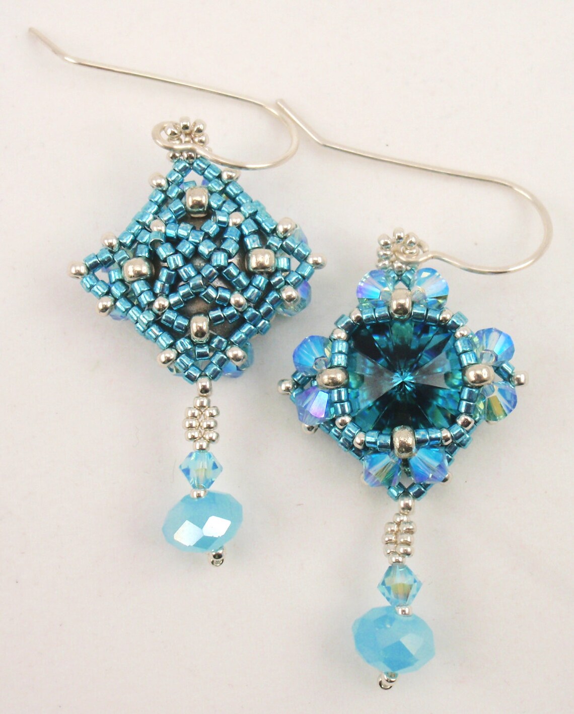 Beading Tutorial for Spit Fire Earrings, Jewelry Pattern, Beadweaving ...