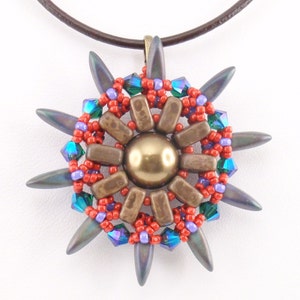 Beading Tutorial for Deca-point Pendant, Jewelry Pattern, Beadweaving ...