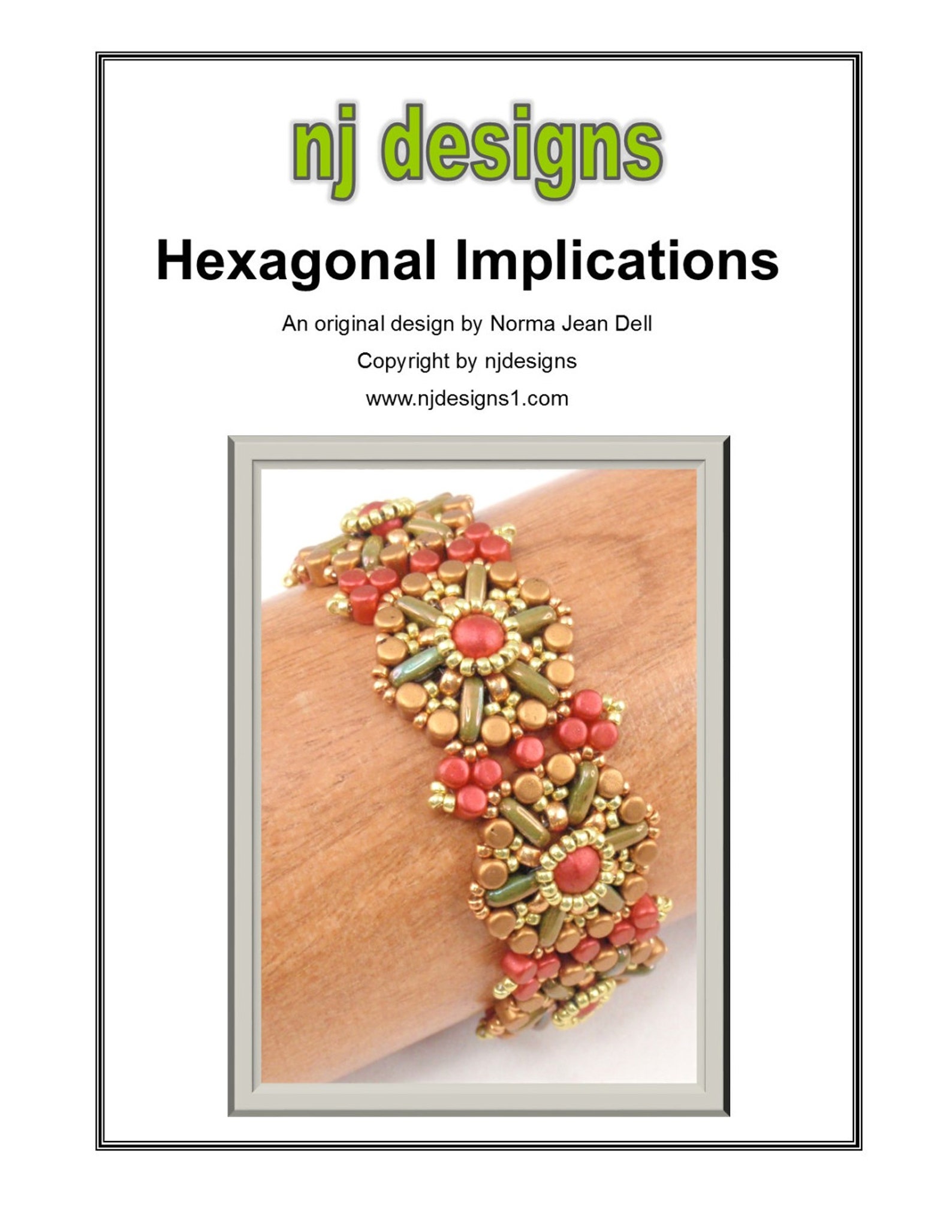Beading Tutorial for Hexagonal Implications Bracelet Jewelry - Etsy