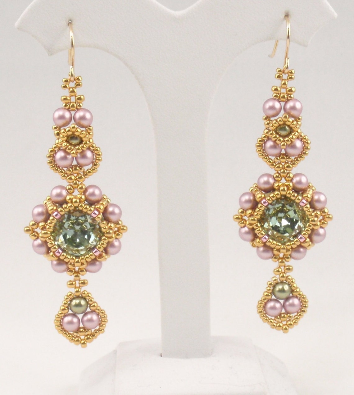 Beading Tutorial for Persian Gems Earrings, Jewelry Pattern ...