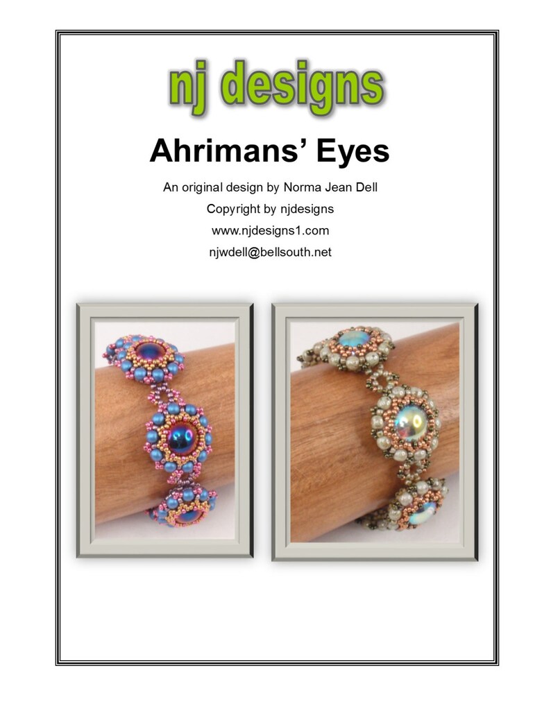 Beading Tutorial for Ahrimans' Eyes Bracelet Jewelry - Etsy