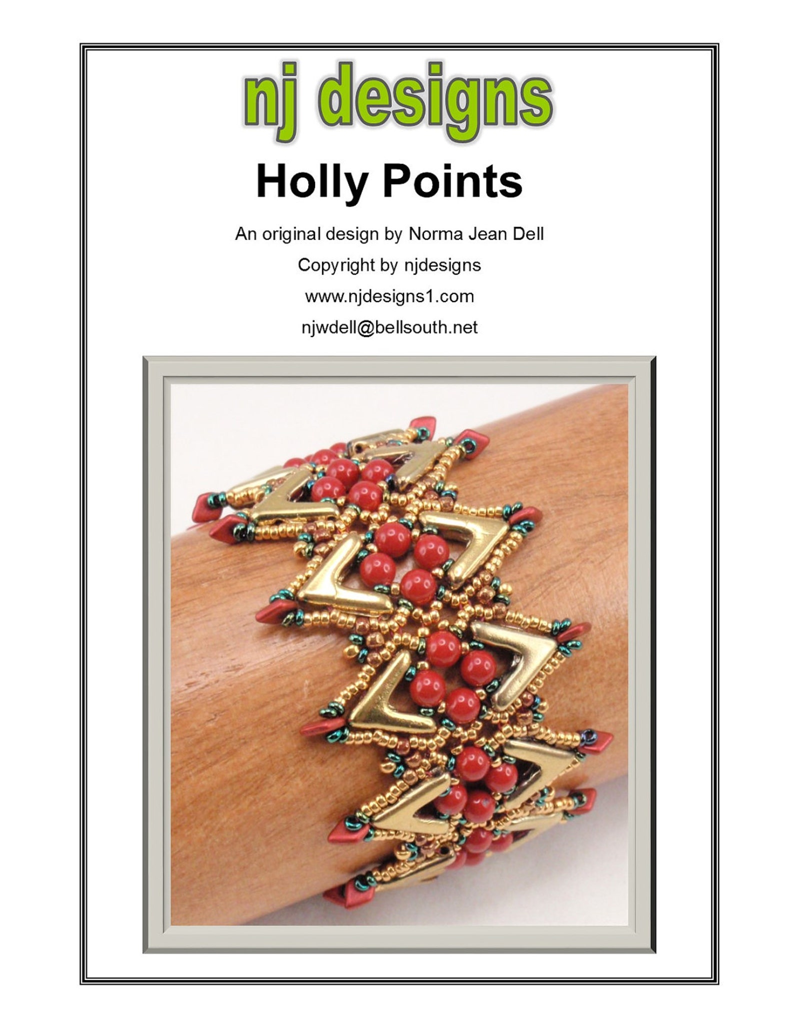 Beading Tutorial for Holly Points Bracelet Jewelry Pattern - Etsy