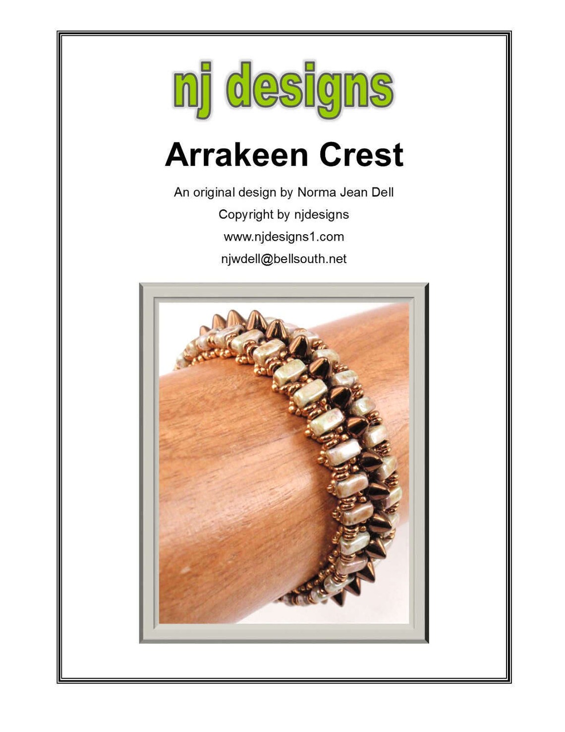 Beading Tutorial for Arrakeen Crest Bracelet, Jewelry Pattern ...