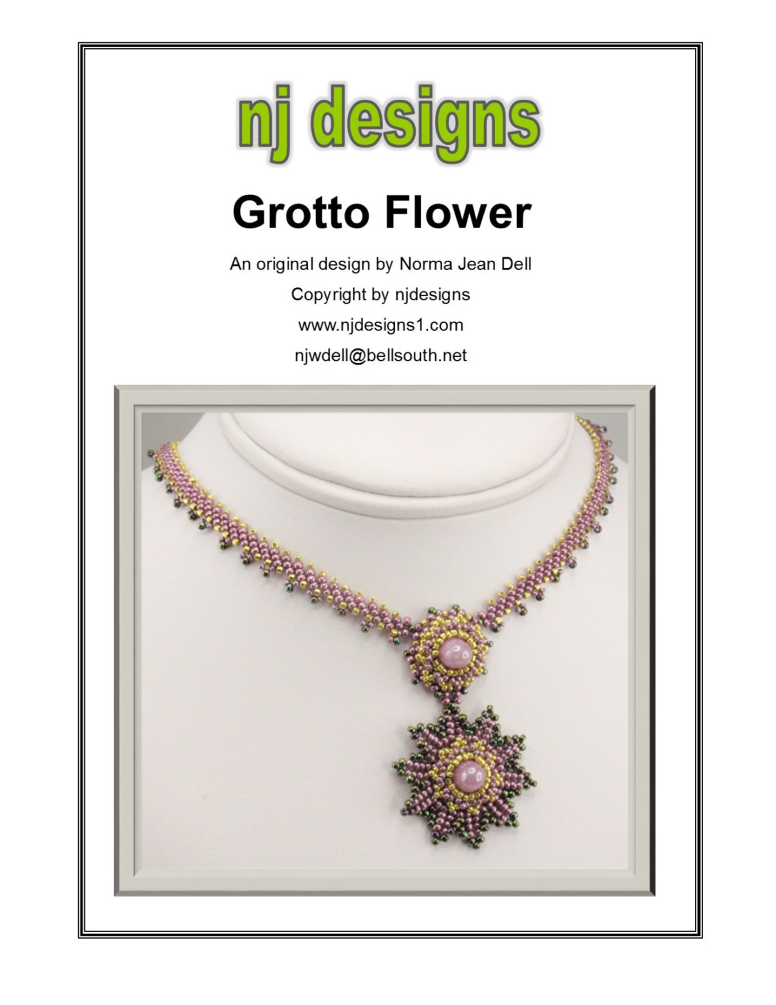 Beading Tutorial for Grotto Flower Necklace, Jewelry Pattern ...