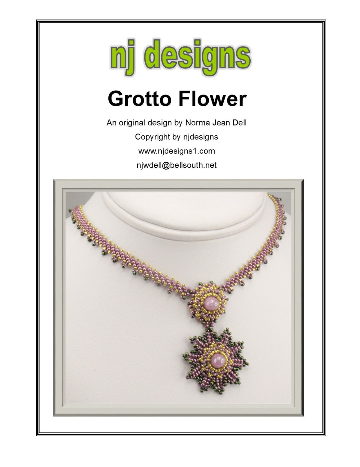 Beading Tutorial for Grotto Flower Necklace, Jewelry Pattern ...