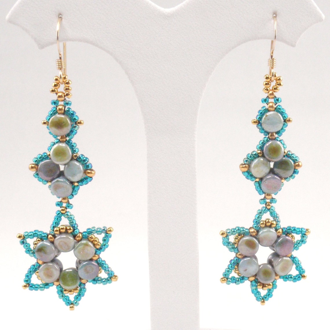 Beading Tutorial for Shooting Star Earrings Jewelry Pattern - Etsy Israel