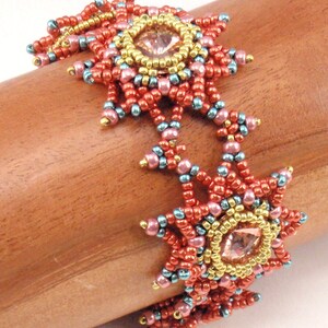 Beading Tutorial for Starburst Bracelet, Jewelry Pattern, Beadweaving ...