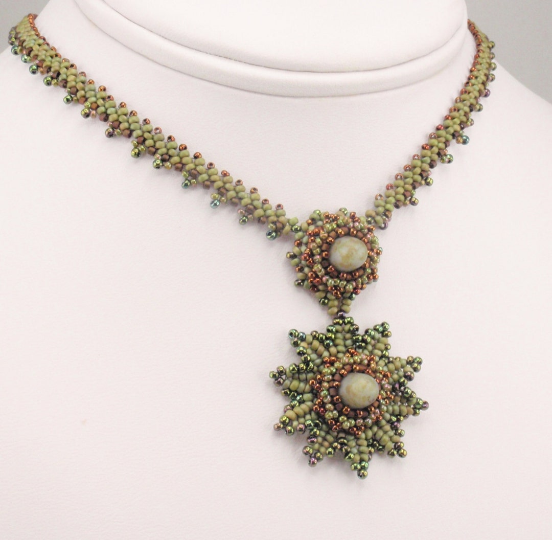 Beading Tutorial for Grotto Flower Necklace, Jewelry Pattern ...