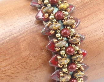 Beading Tutorial for Hexagonal Implications Bracelet Jewelry - Etsy