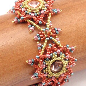 Beading Tutorial for Starburst Bracelet, Jewelry Pattern, Beadweaving ...