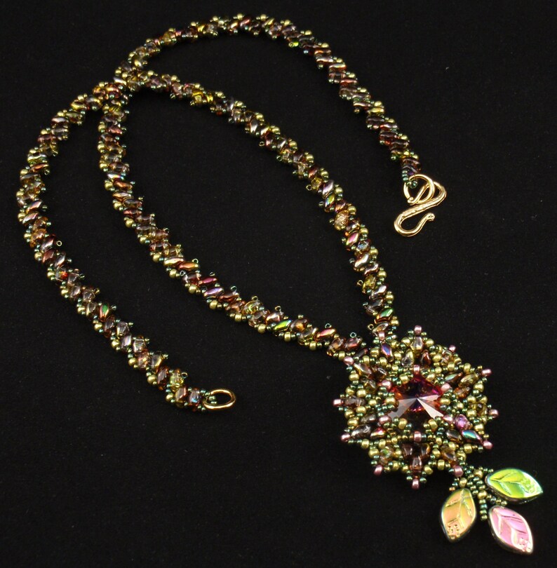 Beading Tutorial for Floral Fancy Necklace, Jewelry Pattern ...