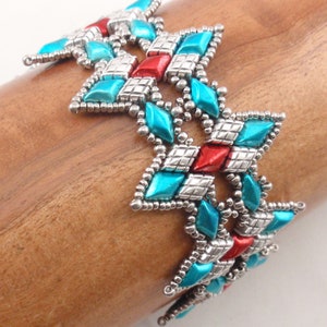 Beading Tutorial for Southwestern Gemduo Bracelet, Beading Tutorials ...