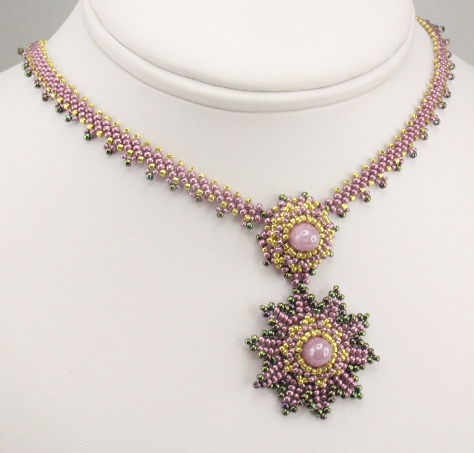 Beading Tutorial for Grotto Flower Necklace, Jewelry Pattern ...