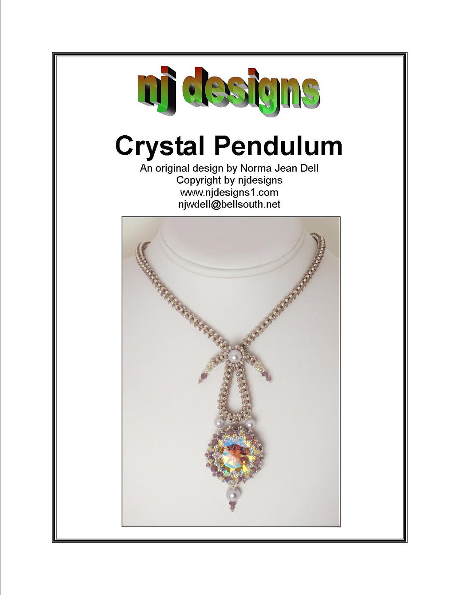 Beading Tutorial for Crystal Pendulum Necklace Jewelry | Etsy