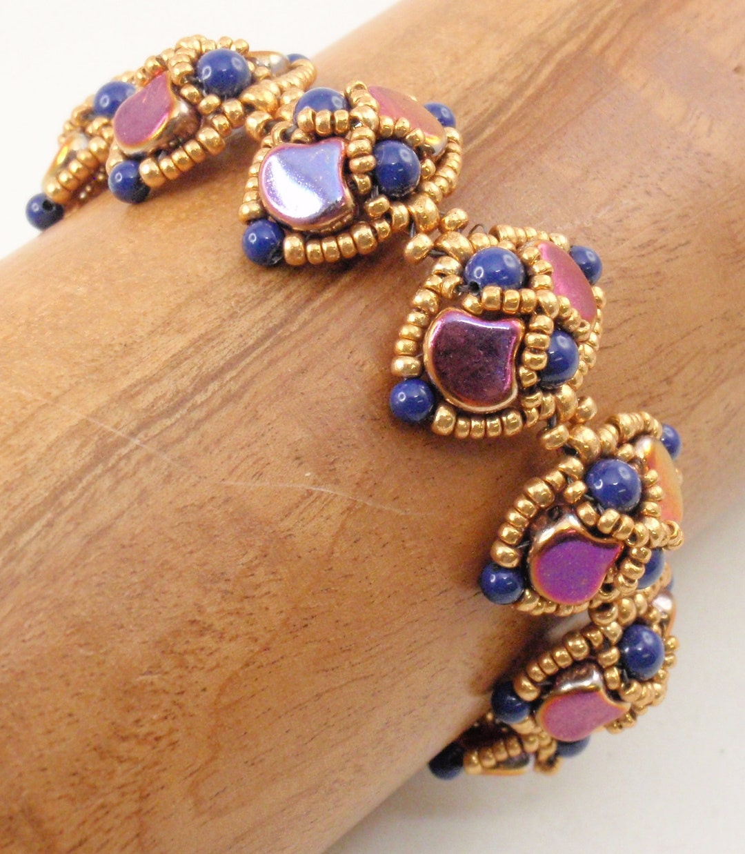 Royal Tudor Bracelet Beading Tutorial: Ginko Duos Design (PDF Pattern ...