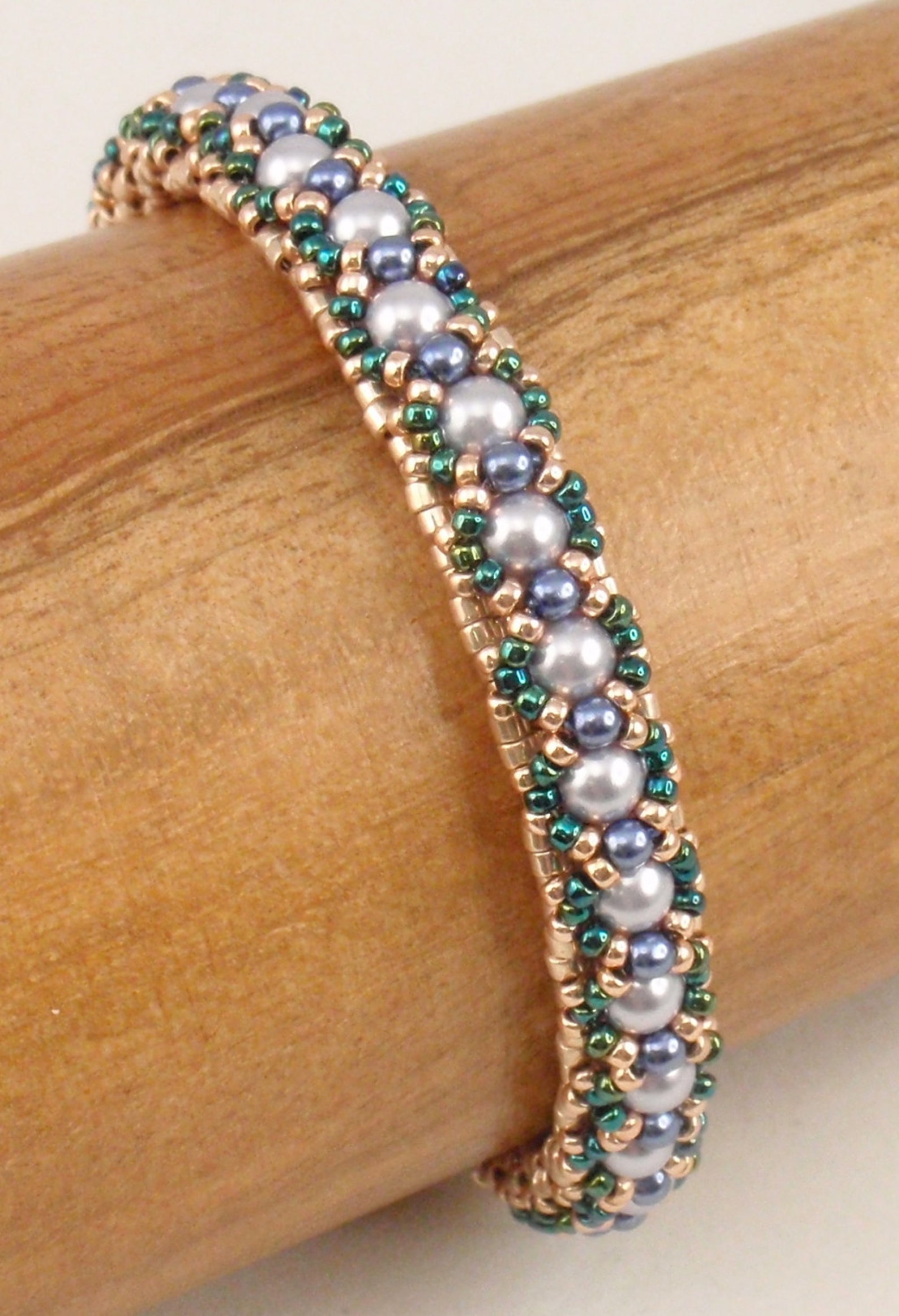 Beading Tutorial for Tea Time Bracelet, Jewelry Pattern, Beadweaving ...