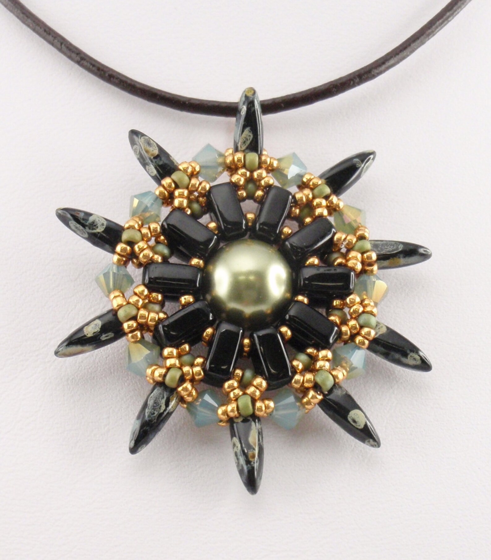 Beading Tutorial for Deca-point Pendant, Jewelry Pattern, Beadweaving ...