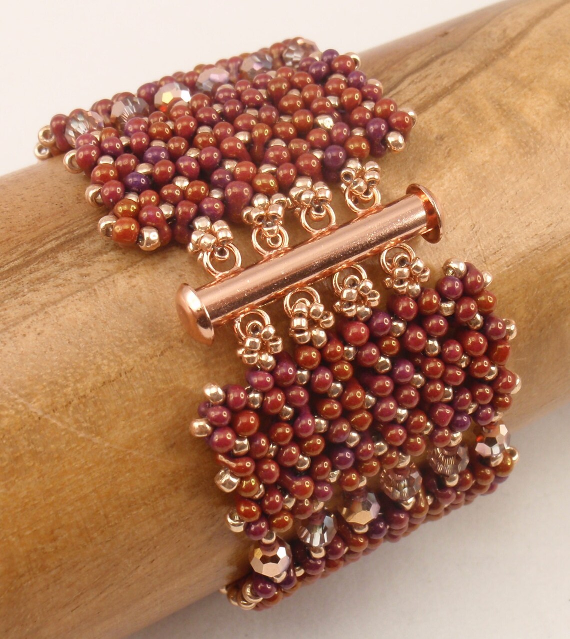 Beading Tutorial for Pondo Cuff Bracelet Jewelry Pattern - Etsy