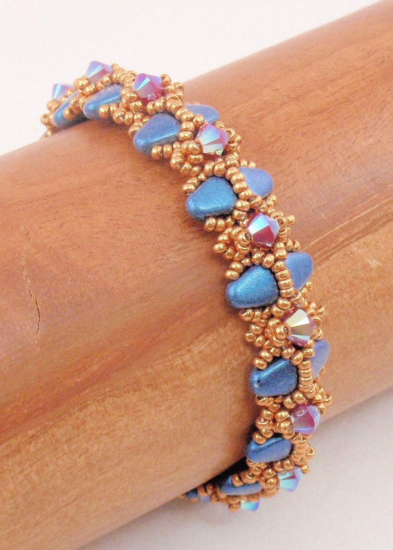 Beading Tutorial for Sparkle Down Bracelet beading tutorials | Etsy