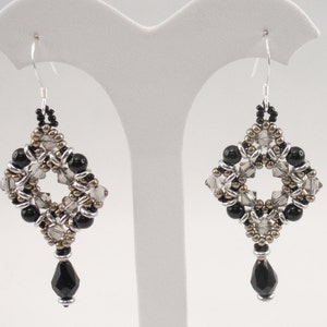 Beading Tutorial for Diamond Flash Earrings, Jewelry Pattern ...