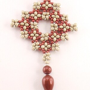 Beading Tutorial for Mayan Steps Pendant, Jewelry Pattern, Beadweaving ...