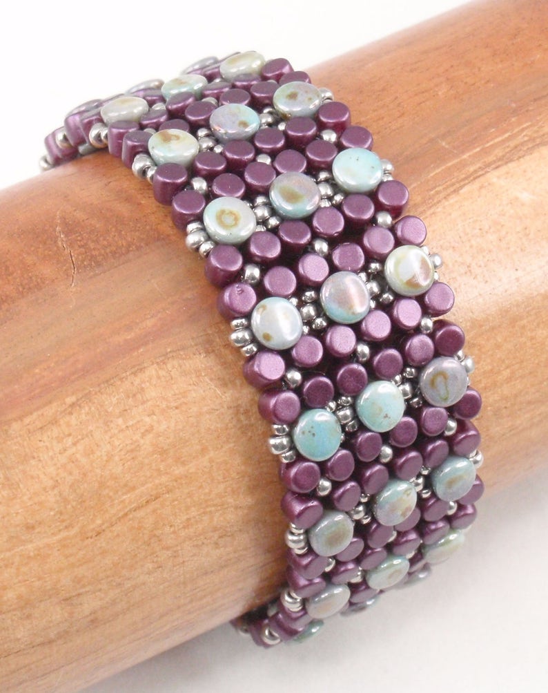 Beading Tutorial for Nailhead Trail Bracelet, Jewelry Pattern ...